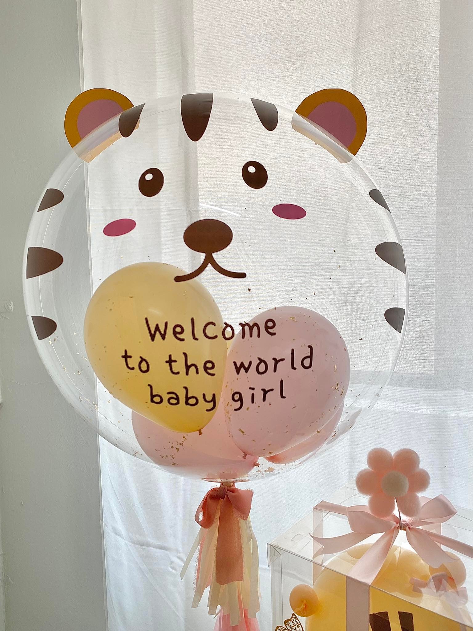 Peachy Tiger Bubble – Hey You Balloon